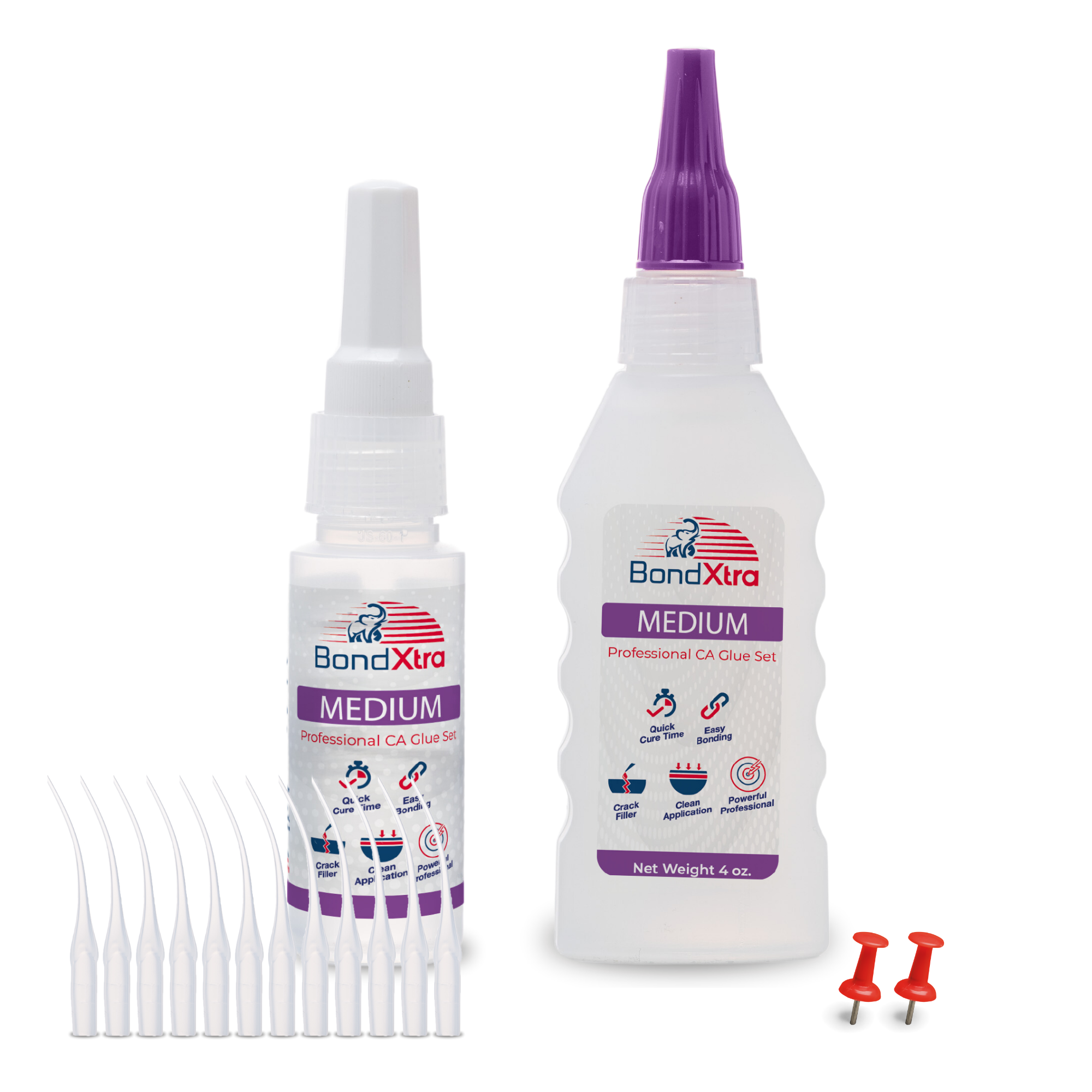 CA Glue Set - Medium Viscosity - 4 oz - BONDXTRA - BXM4 – Adhesive Guru