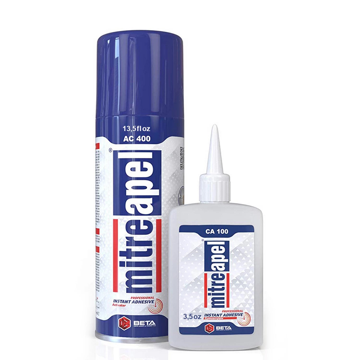 MITREAPEL Super CA Glue with Activator 3.5 oz & 13.5 fl oz - AC400 ...